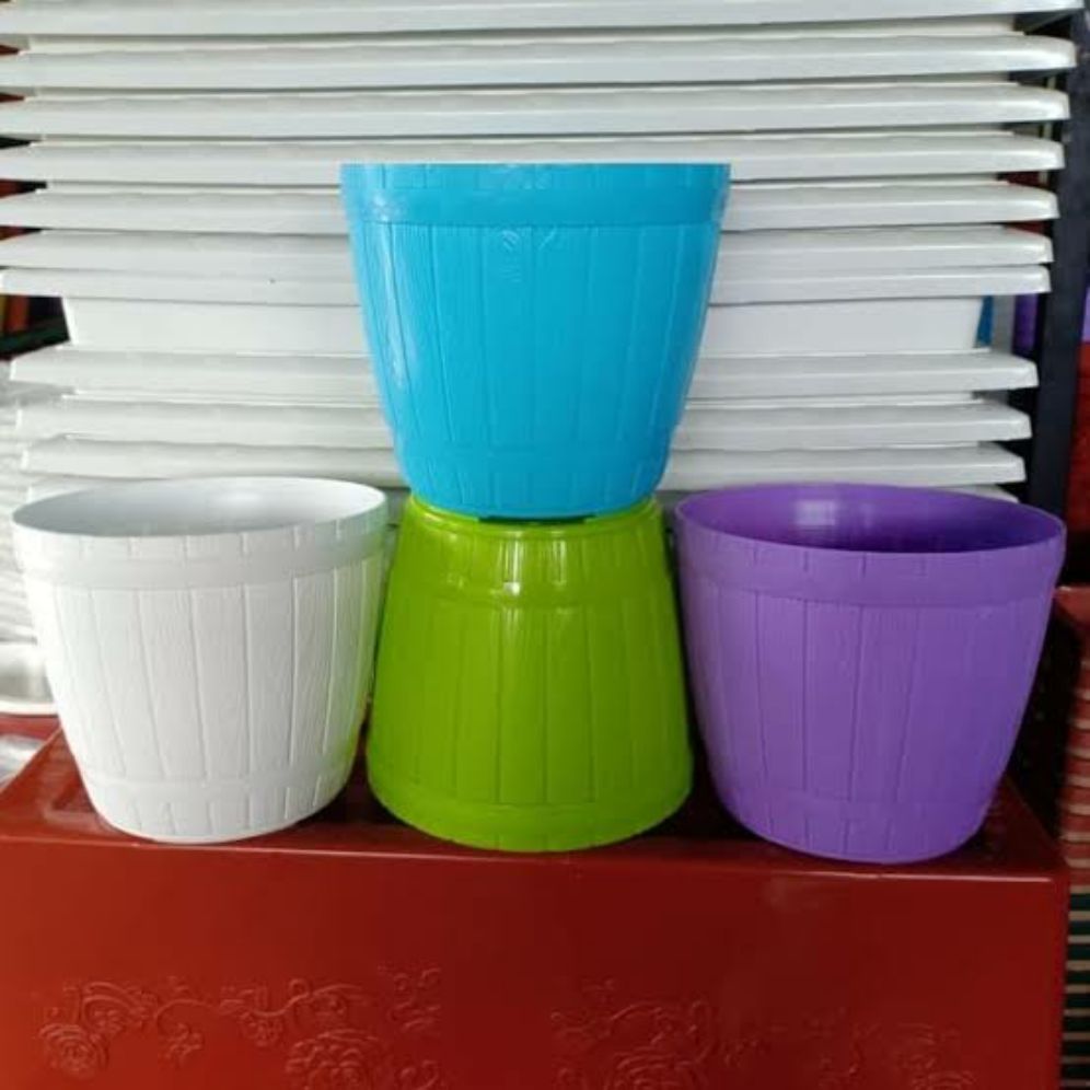 Jual Pot gentong lovenia 18 / pot gentong kayu | Shopee Indonesia