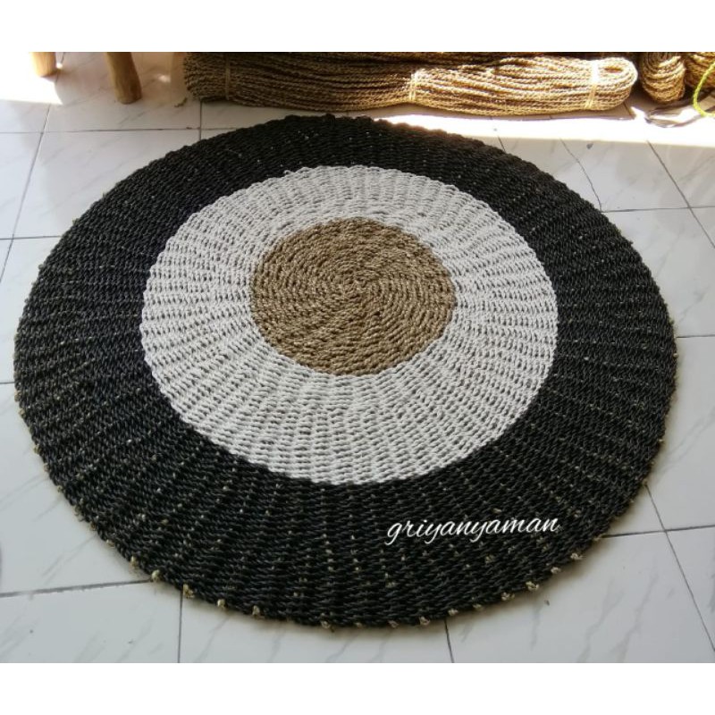 Jual Karpet Bulat Anyaman 100cm / Rug Seagrass Bisa Request Warna Suka2 ...