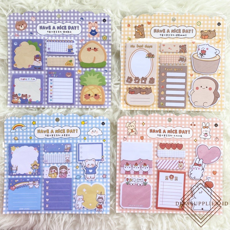 Jual Memo Pad Sticky Note Sheets Lengkap Lucu Isi 140 | Sticky Notes ...