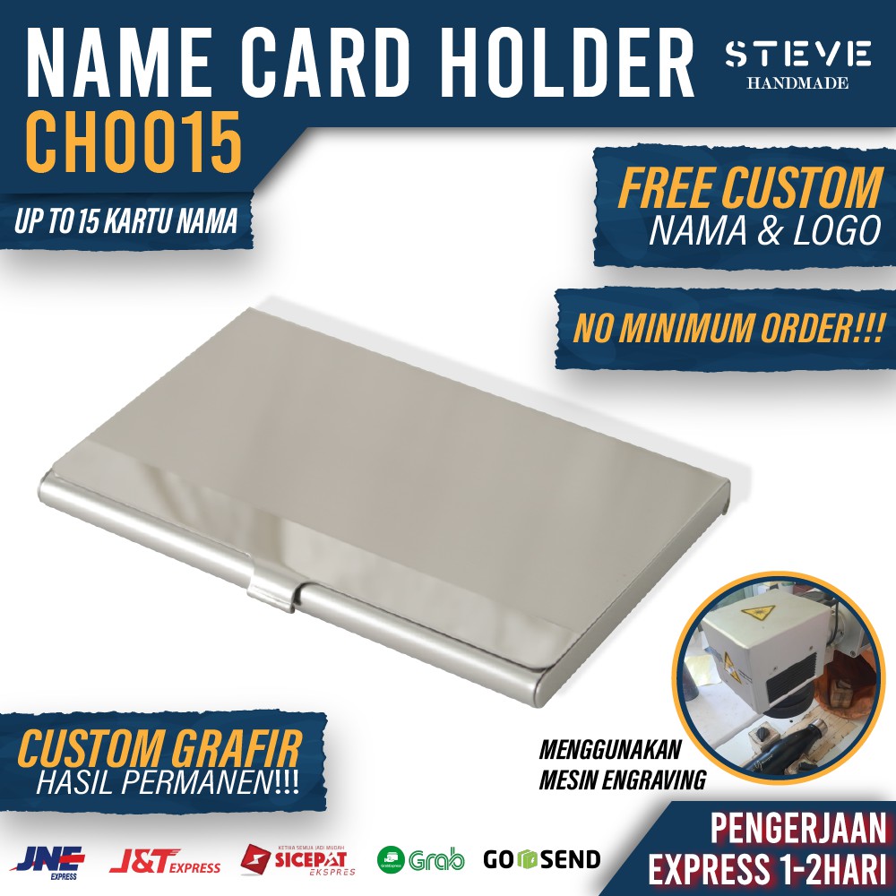Jual Tempat Kartu Nama Name Card Holder Dompet Kartu Kredit Credit Card Wallet CH0015 Custom ...