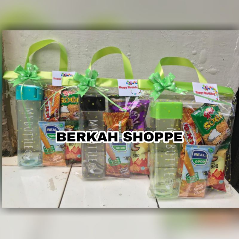 Jual PARCEL SNACK ULANG TAHUN + MY BOTOL PESEGI | Shopee Indonesia