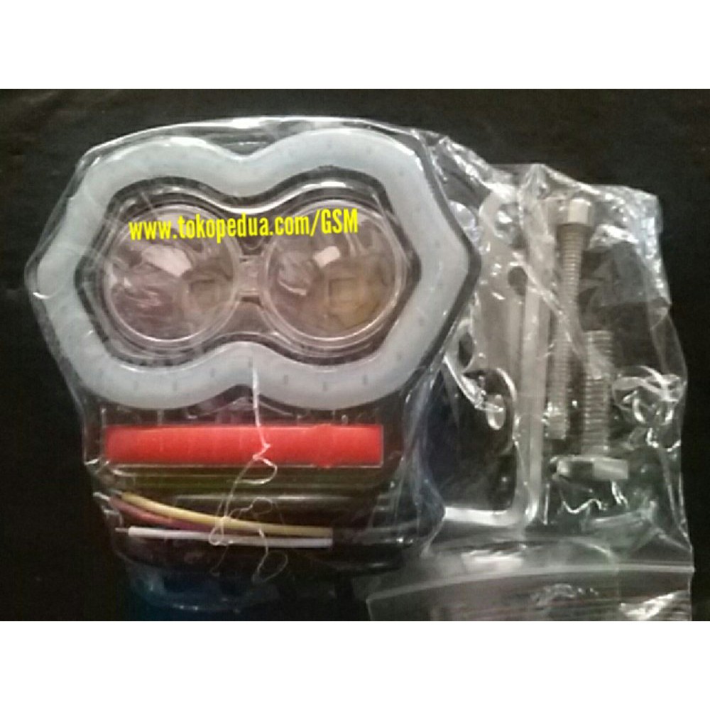 Jual Lampu tembak LED OWL cutoff angel eyes sorot motor mobiil | Shopee ...