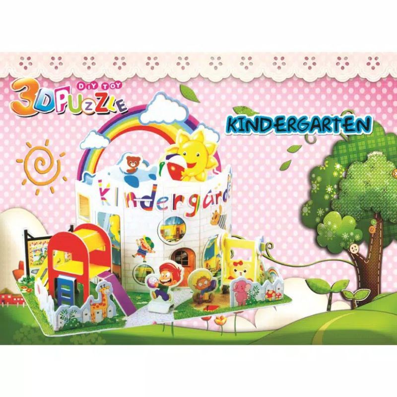 Jual Puzzle 3D DIY Variasi Taman Bermain, Aneka Toko, dll (Besar ...