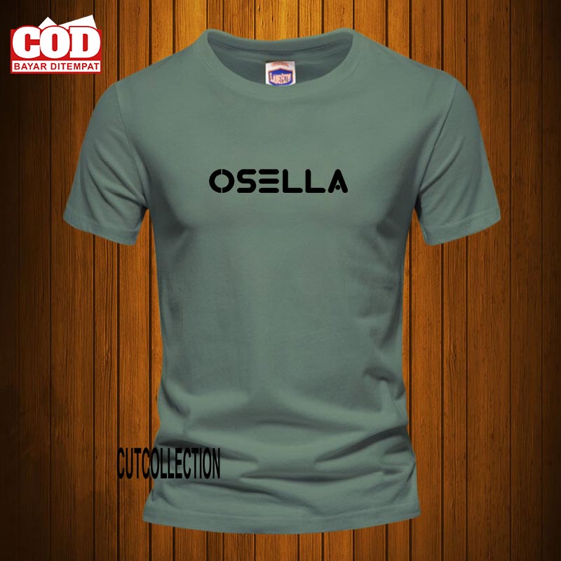 Jual Baju Kaos Pria Lengan Pendek / Baju Kaos Osella Text Hitam ... Jual Baju Kaos Pria Lengan Pendek / Baju Kaos Osella Text Hitam ...
