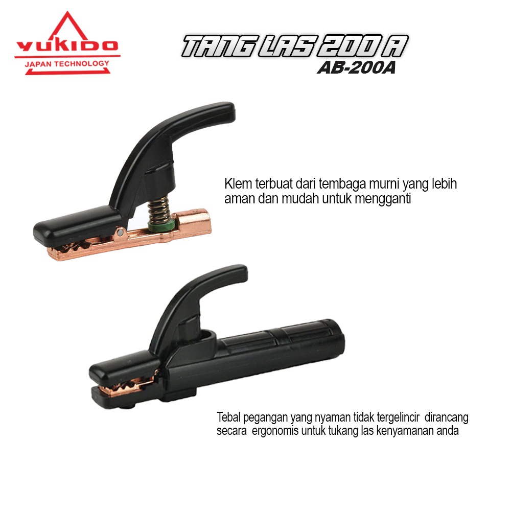 Jual Tang las 200 ampere YUKIDO STANG LAS 200A ELECTRODE HOLDER 200 A ...