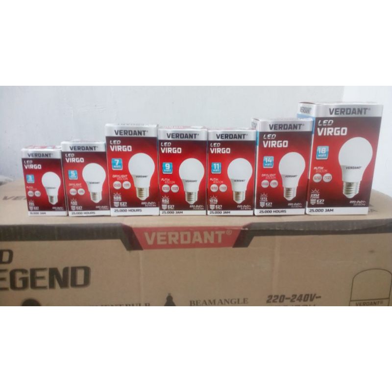 Jual Lampu Bohlam LED Verdant Virgo GARANSI 1 TAHUN Termurah 3,5,7,9,11 ...
