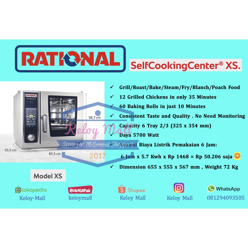 Jual RATIONAL Combi Oven Mini 6 Tray Self Cooking Centre XS | Shopee ...