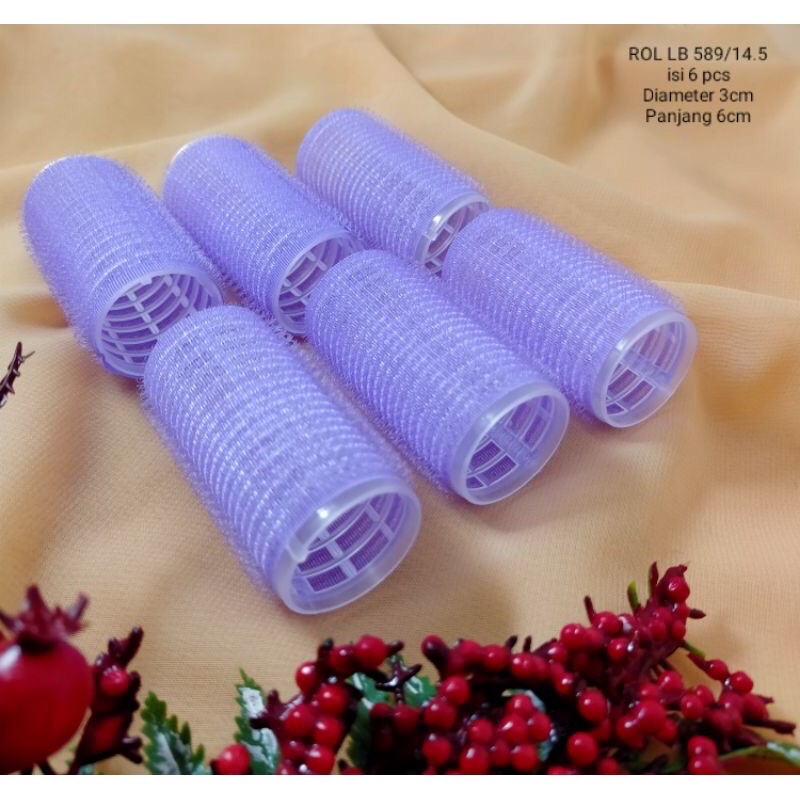 Jual Roll Rambut Rekat Aneka Ukuran Isi 6 Per Pack Alat Curly Rambut ...