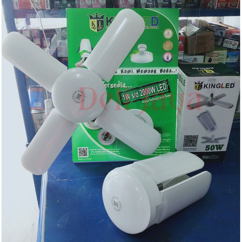 Jual Lampu LED model kipas 4 daun/arah 50 watt KINGLED | Shopee Indonesia