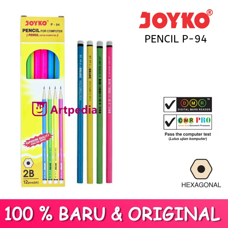 Jual Pensil Joyko P-94 2B Color / Pencil For Computer / Pensil Joyko | Shopee Indonesia