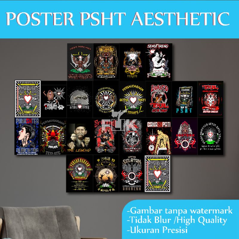 Jual 1 SET(24 Pcs) POSTER PSHT AESTHETIC A5/ POSTER KAMAR/HIASAN ...