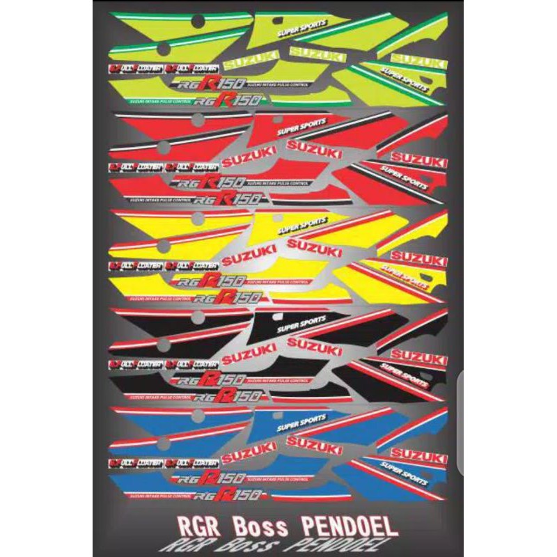 Jual STIKER STRIPING DECAL VARIASI DAN LAMINASI SUZUKI RGR 150 MODEL ...
