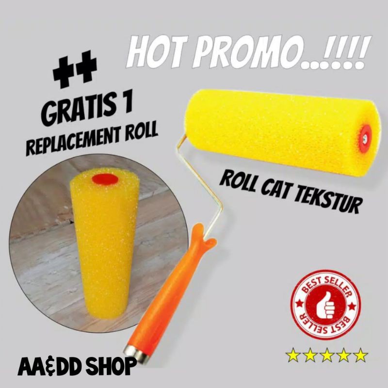 Jual Roll Texture Kamproll - Roll Tekstur dengan Refill / Roll Cat ...