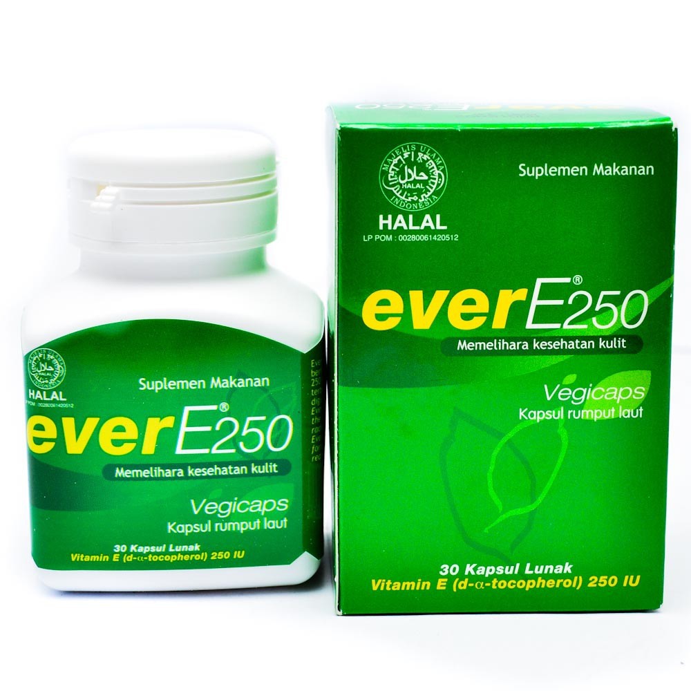 Jual Ever E 250 mg Kapsul - 30 Kapsul Botol - Multivitamin Kulit ...