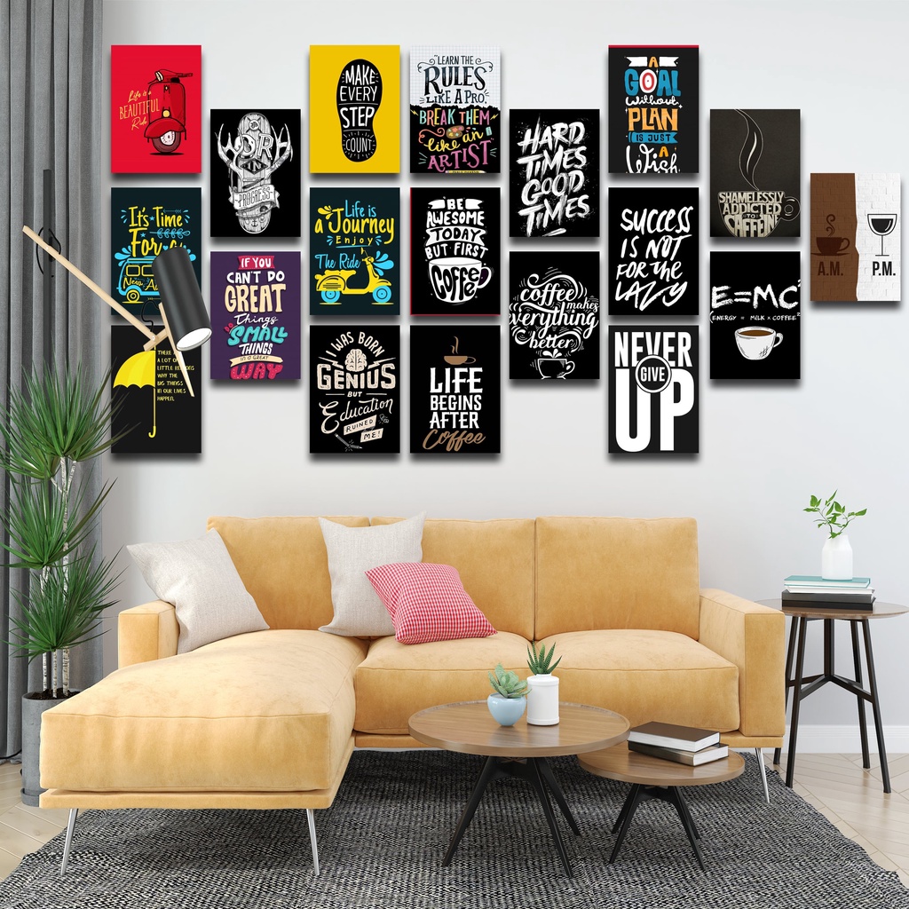 Jual (32Pcs)Poster DInding Kamar Qoutes Aesthetic Vintage Ukuran A6 A5 ...