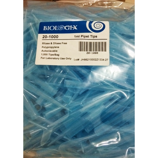 Jual Biologix 1000 UL Pipette Tips Non Sterile Blue Tips Bulk Pack ...