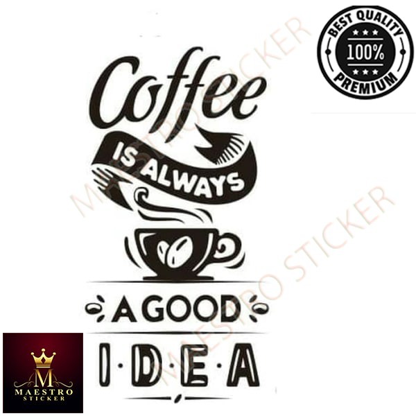 Jual M.STICKER Stiker Coffee Good Idea Kopi Sticker Dingding Kaca Rumah ...