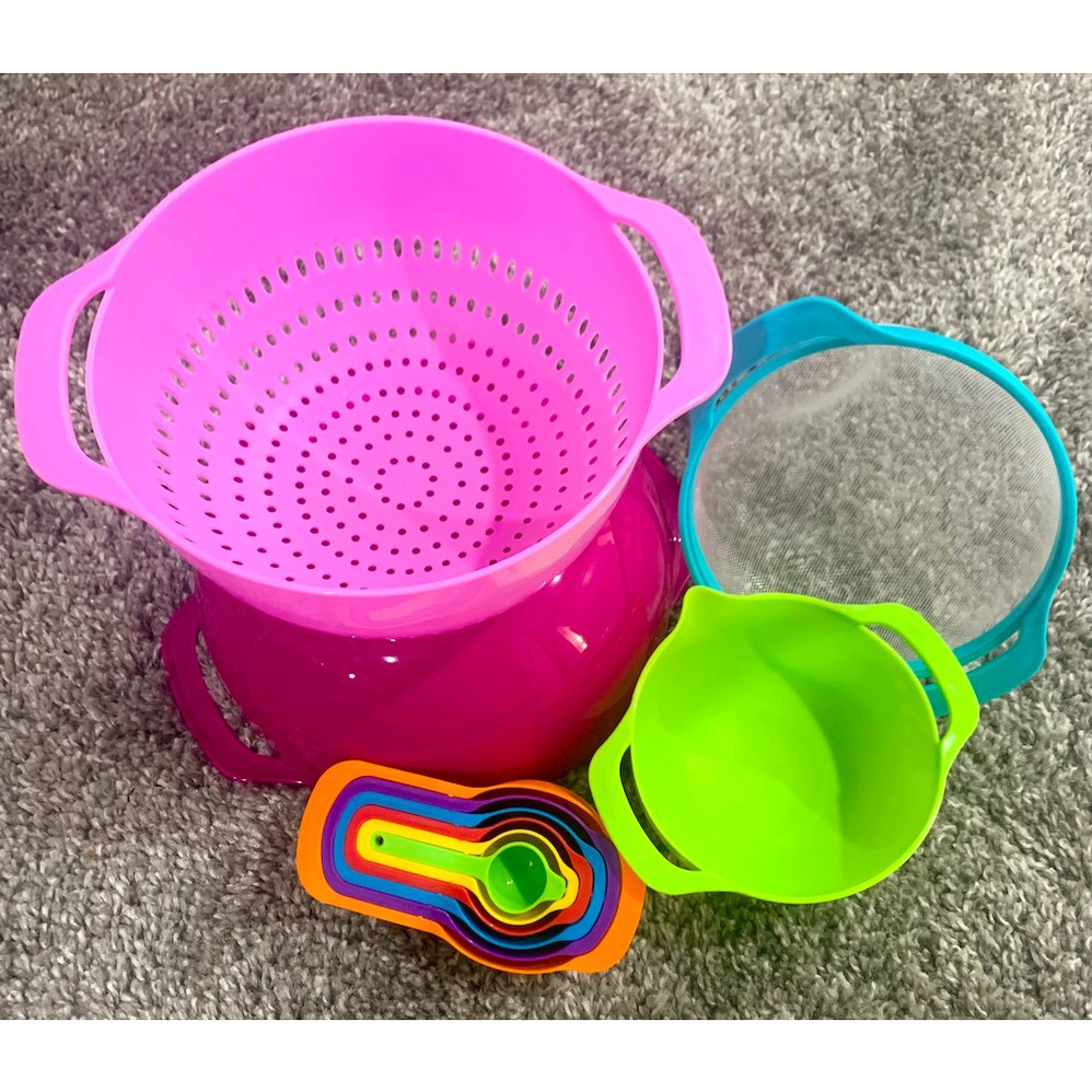 Jual Baskom dan Sendok Takar Pelangi Set (10 pcs) | Shopee Indonesia