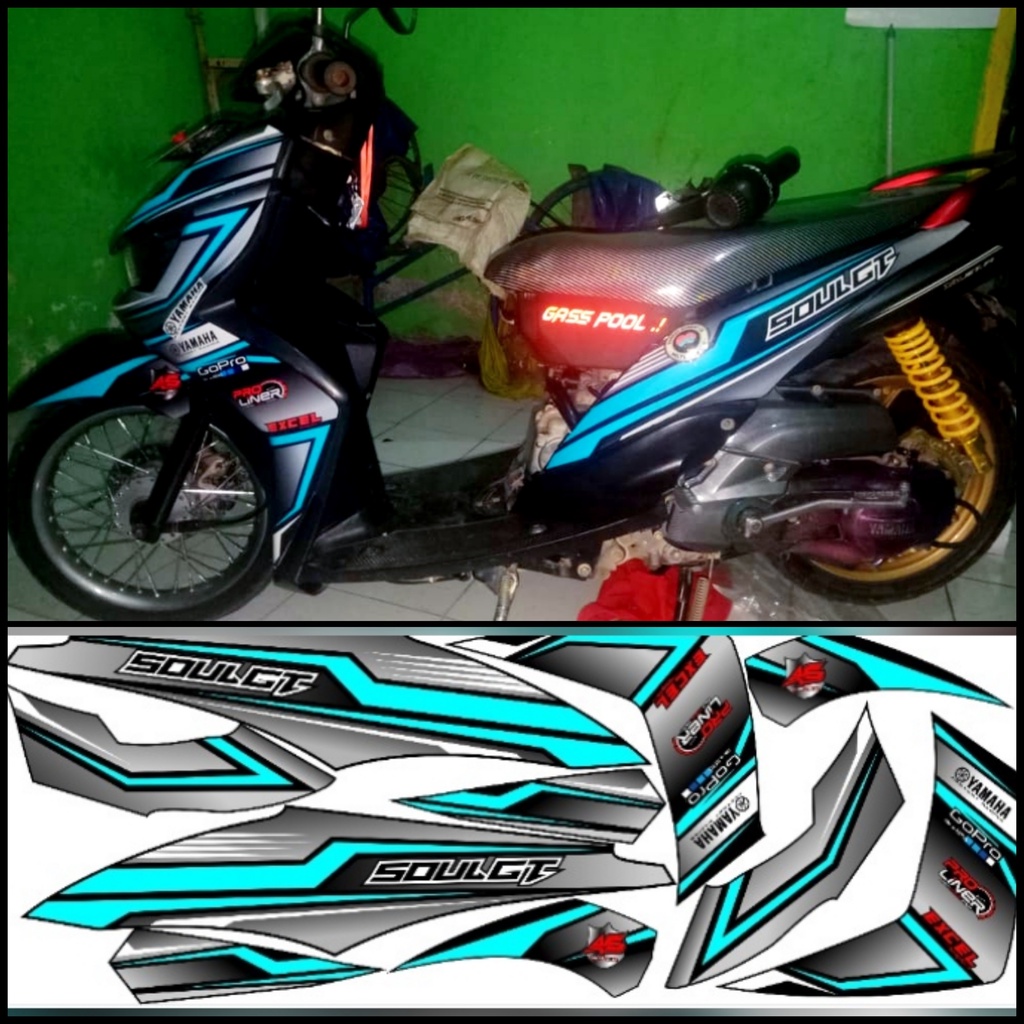 Jual Stiker Motor Striping Variasi Yamaha Soul GT 115 | Shopee Indonesia