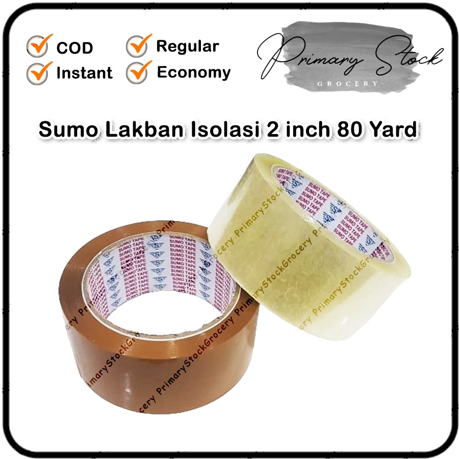 Jual Lakban Bening Coklat 80 Yard 2 Inch Inci Isolasi Murah 45mm Sumo Tape | Shopee Indonesia