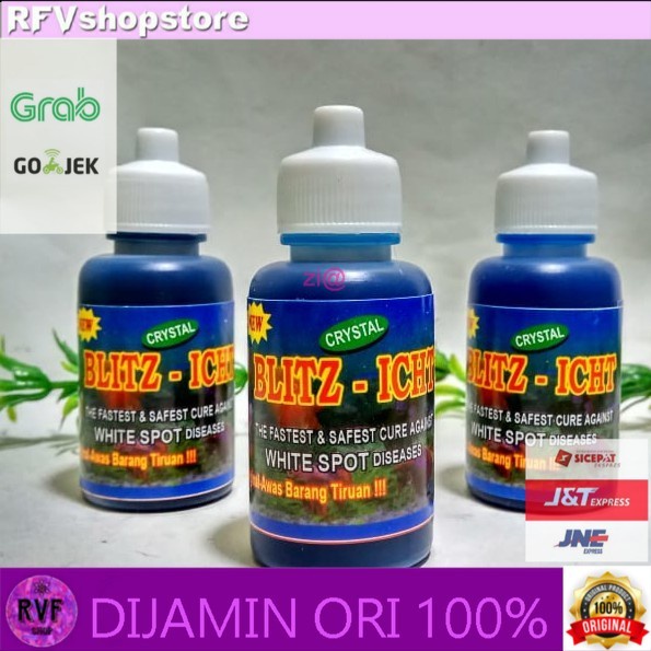 Jual BLITZ ICHT WHITE SPOT CRYSTAL IKAN PARASIT JAMUR 30 ml OBAT BIRU ...