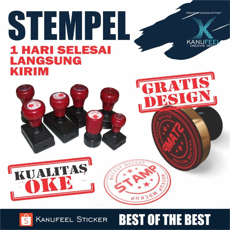 Jual Stempel murah meriah ( FREE DESIGN ) | Shopee Indonesia