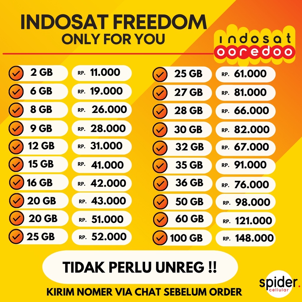 Jual NEW PROMO Paket Data Indosat Freedom dan Unlimited | Shopee Indonesia