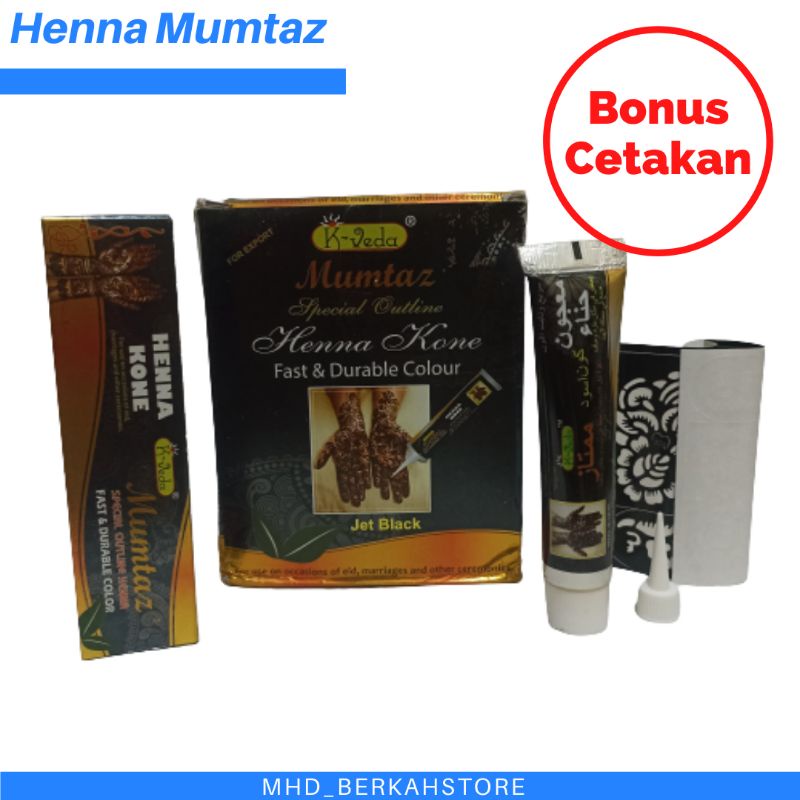 Jual Henna Mumtaz Hitam pasta K- Veda / isi hena/ tato kulit Exp Des ...