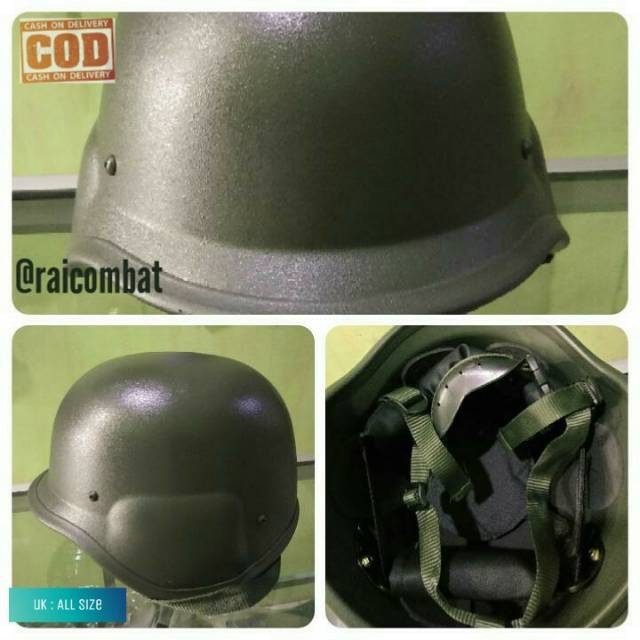 Jual HELM TEMPUR / HELM 3in1 / Helm STANDAR TNI | Shopee Indonesia
