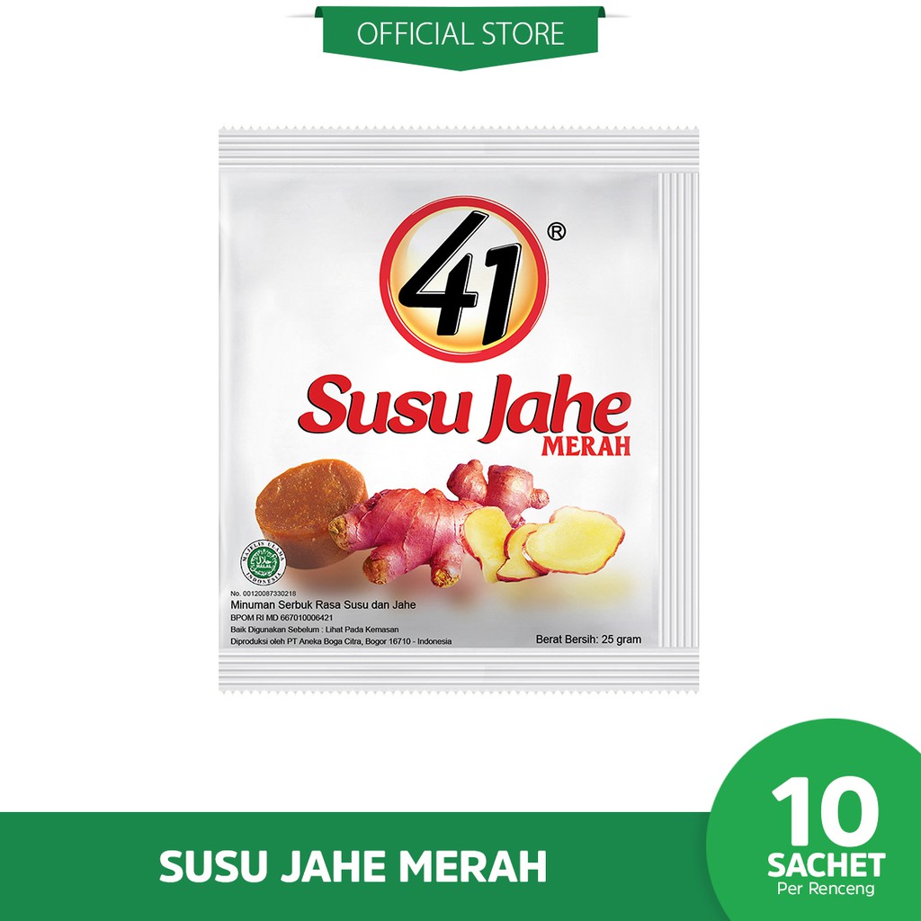 Jual Jahe 41 Susu Jahe Merah (Renceng isi 10 sachet) | Shopee Indonesia