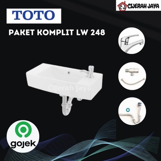 Jual WASTAFEL TOTO LW248J + KERAN + SIFON + FLEXIBEL / WASTAFEL TOTO KOMPLIT LW 248J LW 248 J ...