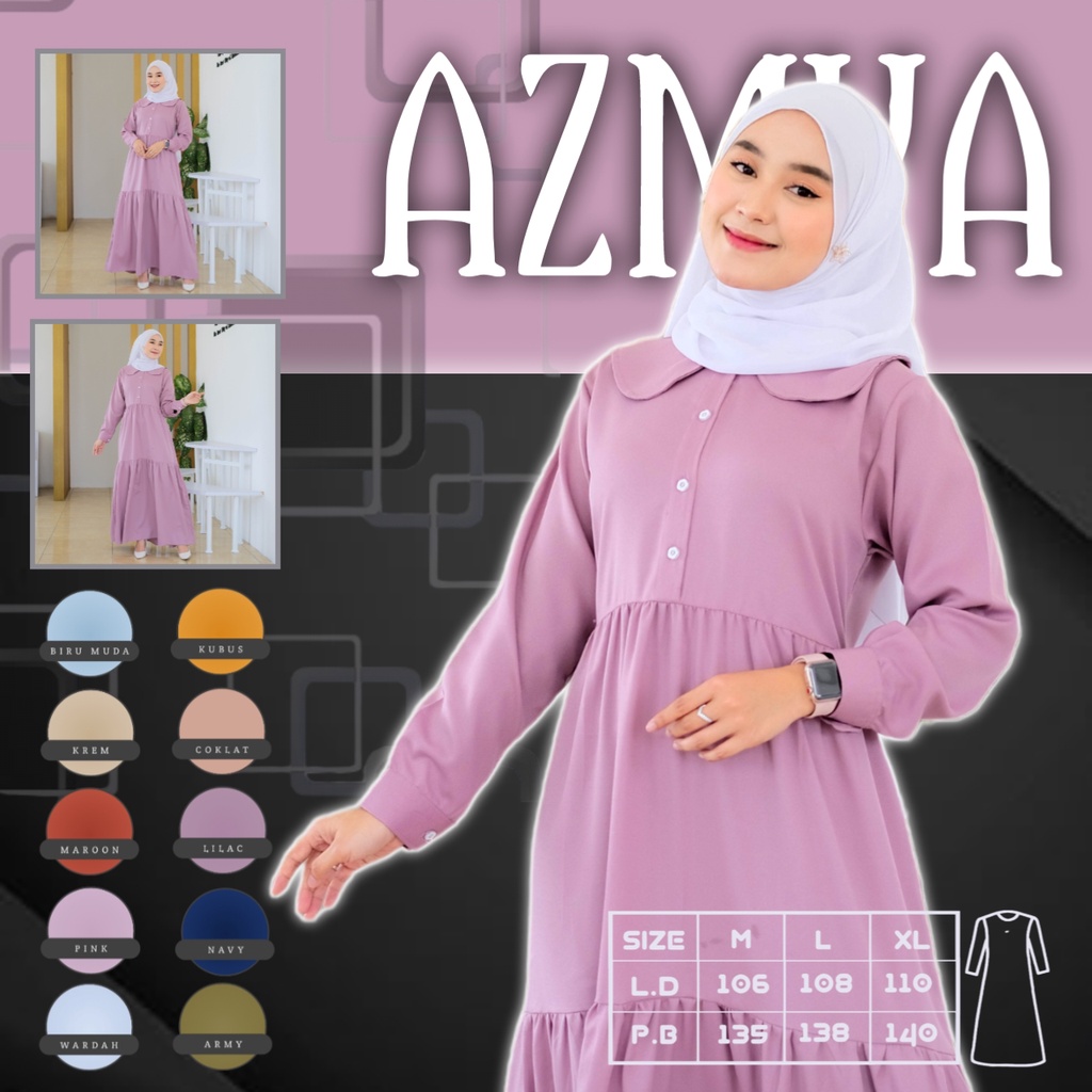 Jual AZMIYA - Baju Gamis Wanita Remaja Kekinian Model Dress Muslim ...