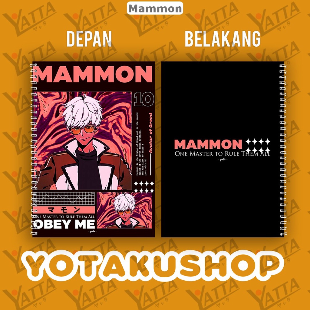 Jual Notebook Anime Obey Me! SERI 1 Ukuran B5 18,2 x 25,7 cm YOTAKUSHOP ...