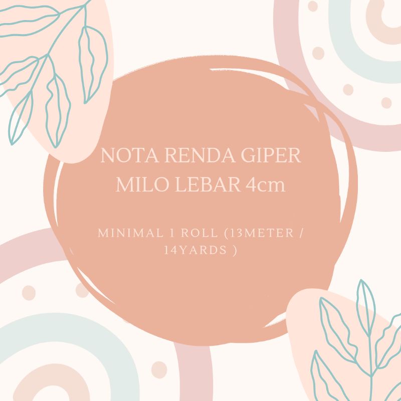 Jual Renda Giper Milo/Coksu Lebar 4cm (MINIMAL PEMBELIAN 1 ROLL ...