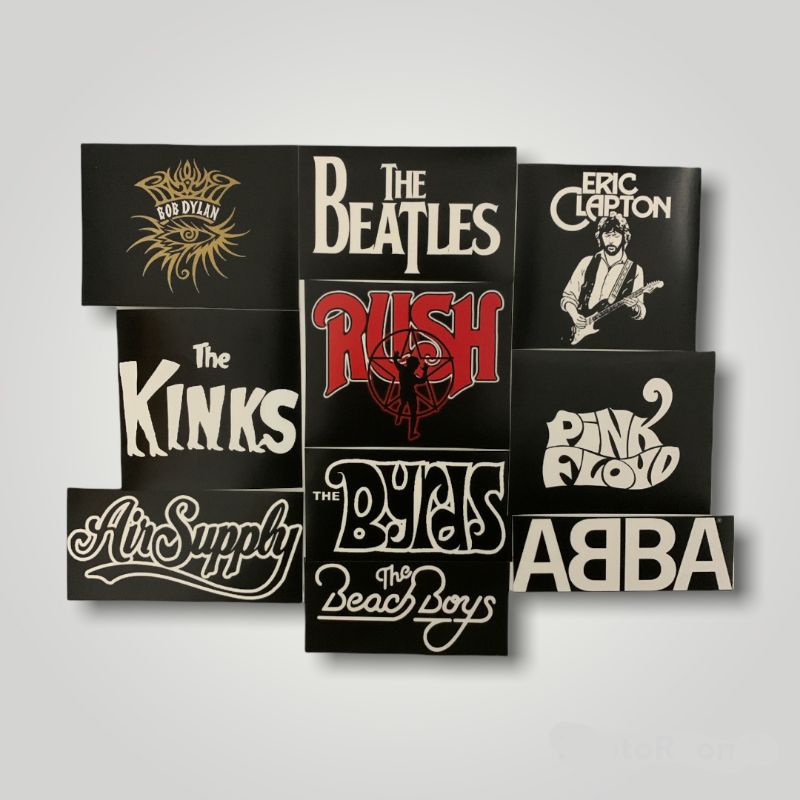 Jual Sticker Pack Band 70/80's (The Beatles, The Kinks, ABBA, Pink ...
