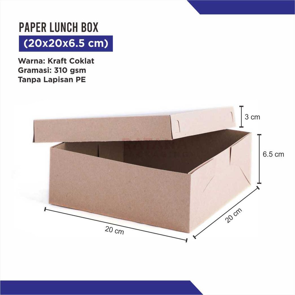 Jual Kotak Makan /Kotak Nasi Kertas (Paper Lunch Box) B06 K3 - NON PE ...