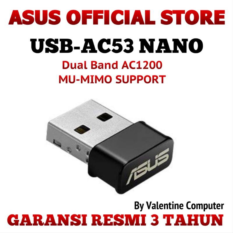 Jual ASUS USB-AC53 MU-MIMO WI-FI ADAPTER | Shopee Indonesia