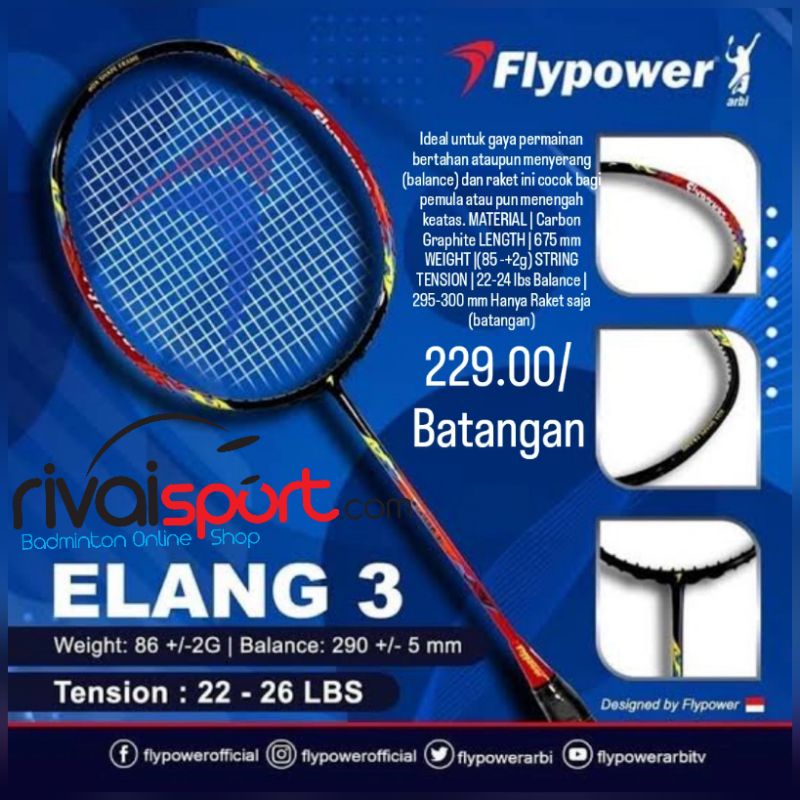 Jual Raket Flypower Elang 3 | Shopee Indonesia