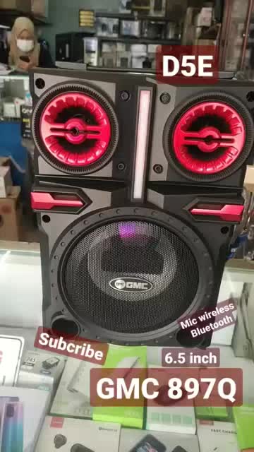 Jual Speaker Portable GMC 897Q Bluetooth Karaoke Radio Extra Power ...
