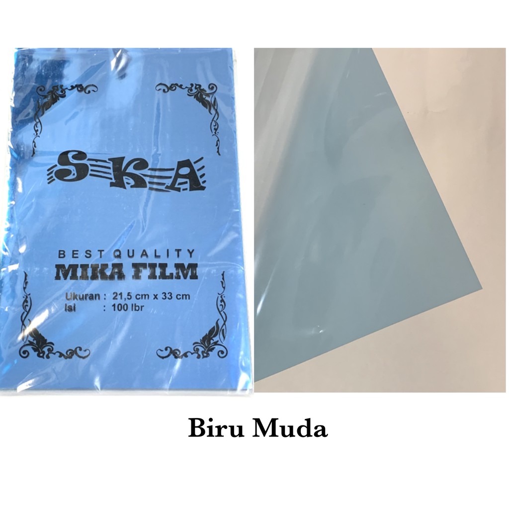 Jual Cover Mika/ Plastik Mika Jilid / Mika Film Folio Bening Warna (Pak ...