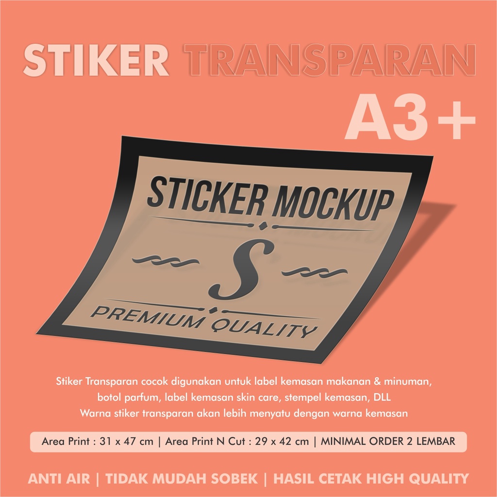 Jual Print Stiker Transparan Quantac A3+ | High Resolution | Shopee ...