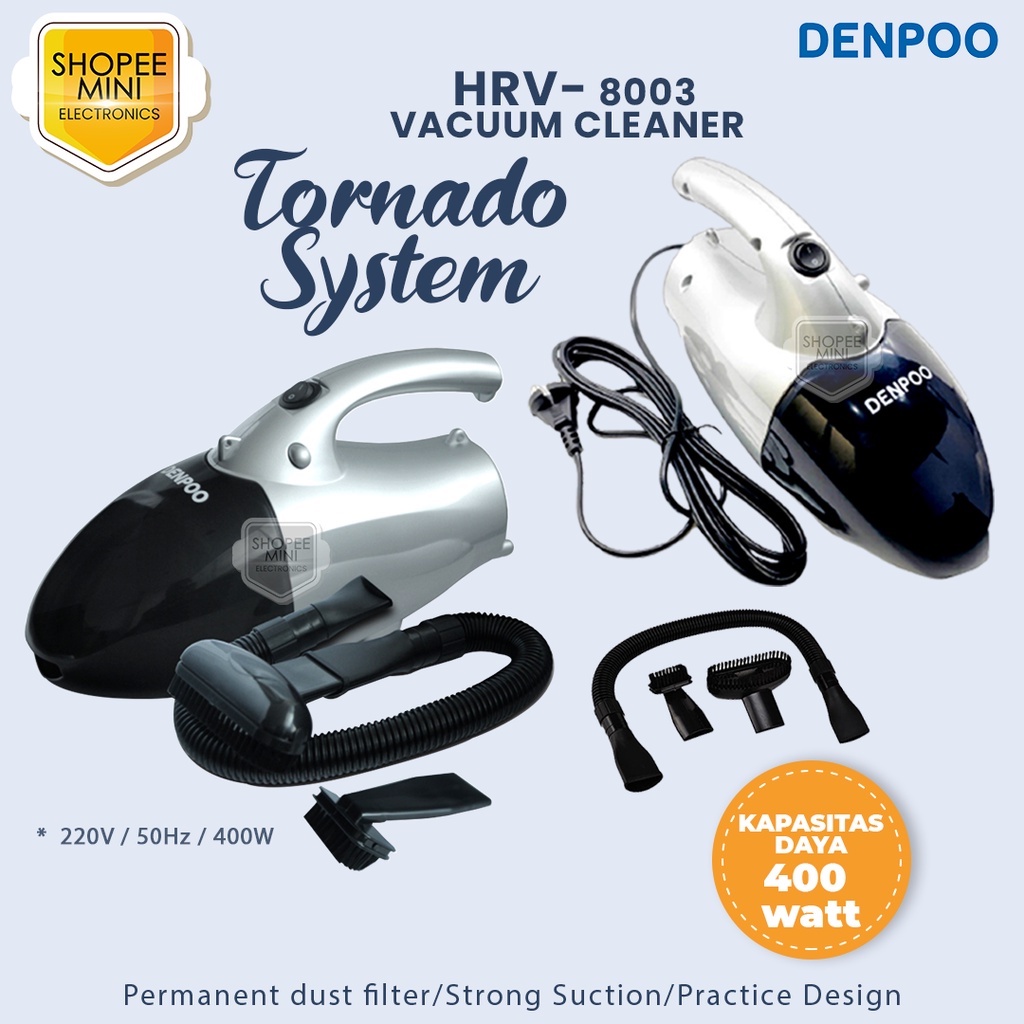 Jual Vacuum Cleaner Denpoo Silver HRV 8003 Tornado System | Shopee ...