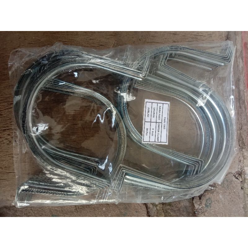 Jual Klem plat besi 5" inch tebal / pipe clamp / klem omega galvanis ...