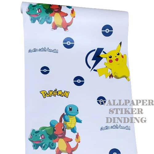 Jual Motif Pokemon | 1 kg 1 rol wallstiker dinding anti air | 45 cm x ...