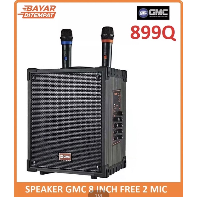 Jual GMC 899Q / 899P Speaker Bluetooth 8inch Free 2 Mic Werlles ...