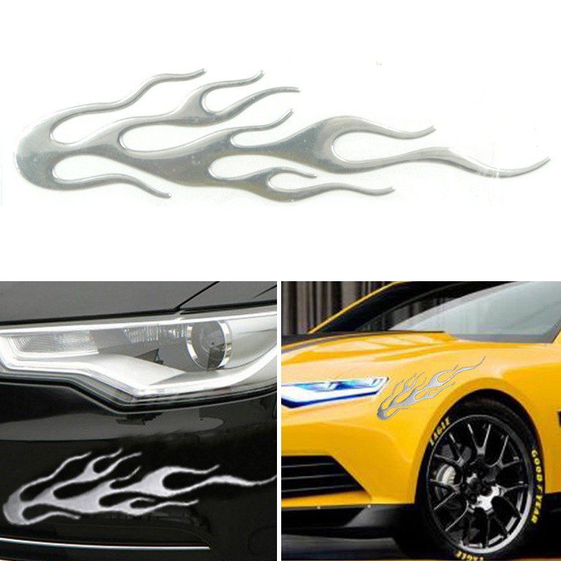 Jual Tempelan Stiker 3D Api Fire Mobil Motor | Shopee Indonesia
