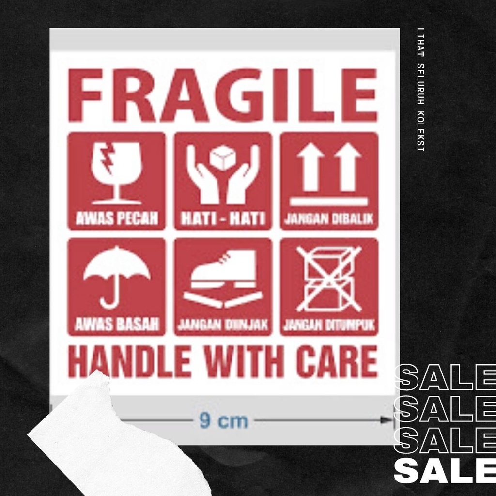 Jual Cetak Stiker Fragile | Custom | Shopee Indonesia