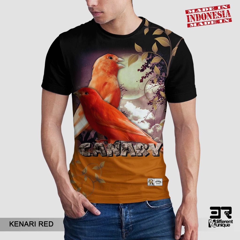 Jual [ COD ] KAOS DISTRO PRINTING GAMBAR BURUNG KENARI RED - BAJU HEWAN ...