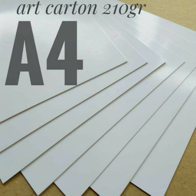 Jual ( 50 Lembar ) Kertas Art Carton 210 Gsm / Kertas Glossy Uk A4 ...