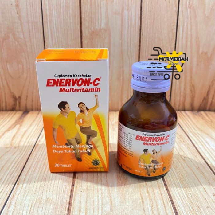 Jual Enervon C Botol 30 kaplet Multivitamin / Vitamin C 500 mg | Shopee ...